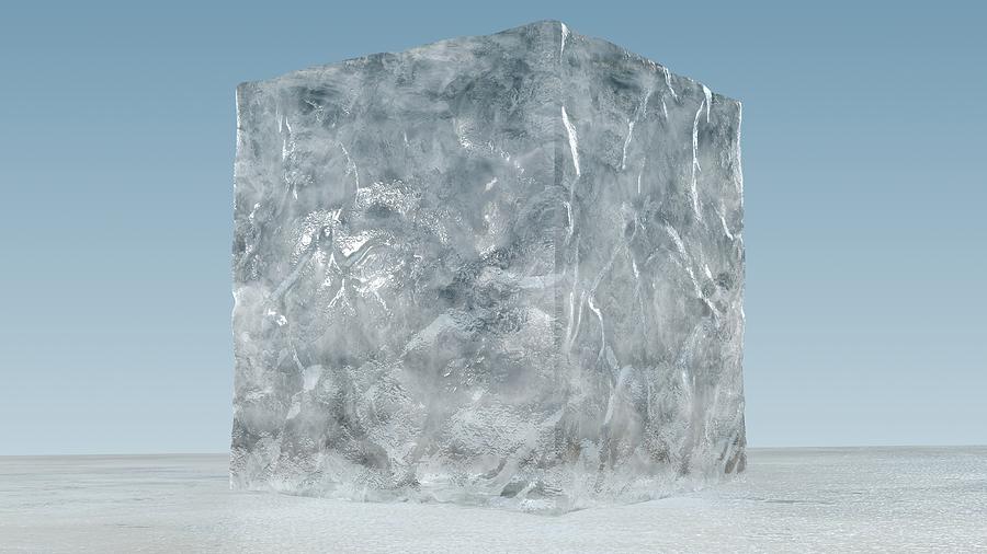 Ice cube Digital Art by Nemanja Obradovic - Fine Art America