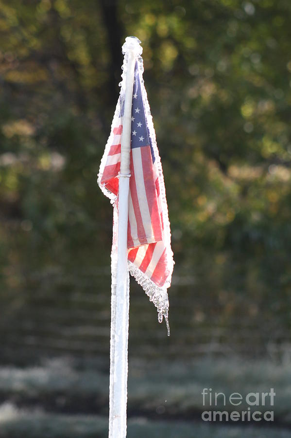 Ice Flag Photograph by Brandi John - Fine Art America