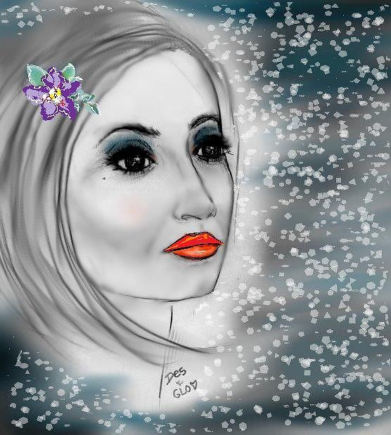 Icy Blue Mixed Media by Desline Vitto - Fine Art America