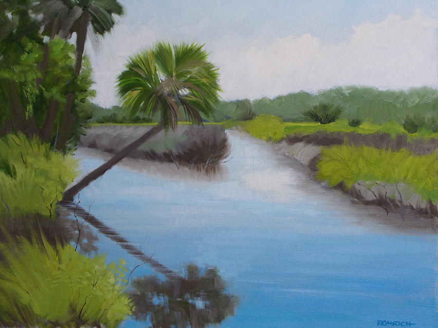 In The Ormond Marsh Painting by Robert Rohrich - Fine Art America