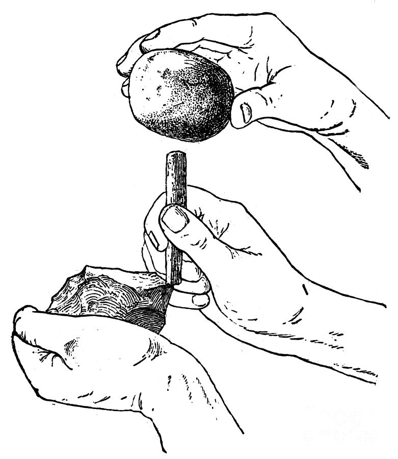 Indirect Percussion Method, Apache Photograph by Wellcome Images - Pixels