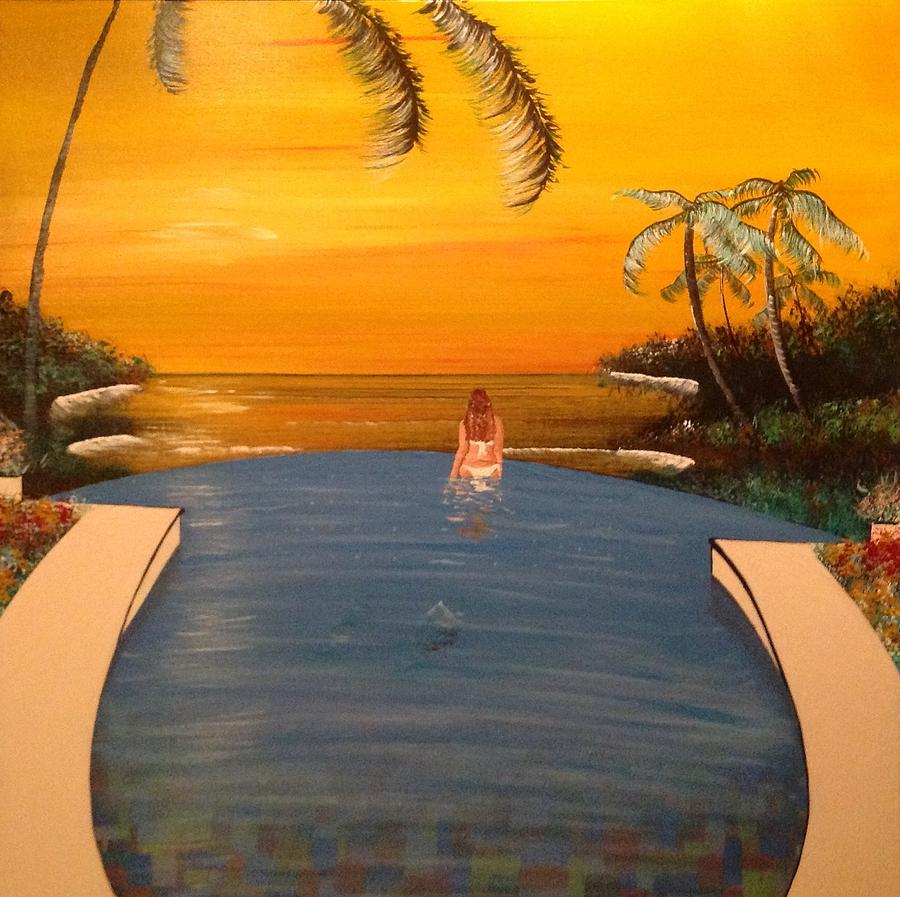 Infinity Pool Painting by Mark James - Fine Art America