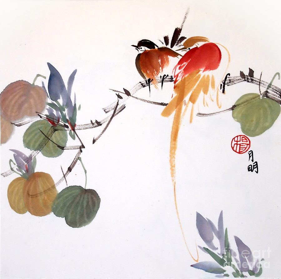 Inseparable Pair Painting by Ming Yeung - Fine Art America