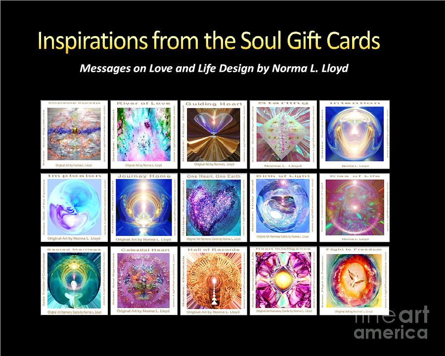 Inspirations From The Soul Gift Cards Mixed Media by Norma LLoyd - Fine ...