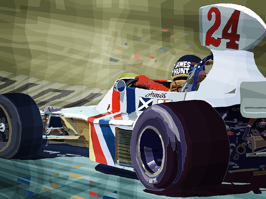 James Hunt 1975 Hesketh 308B Digital Art by Yuriy Shevchuk - Pixels