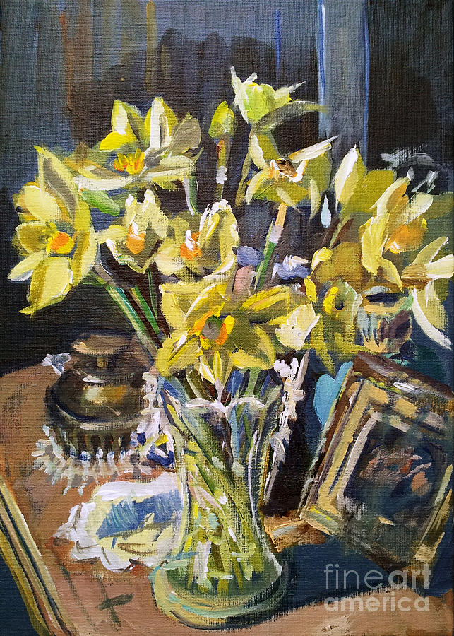 Jan's daffs Painting by Max Hale - Fine Art America