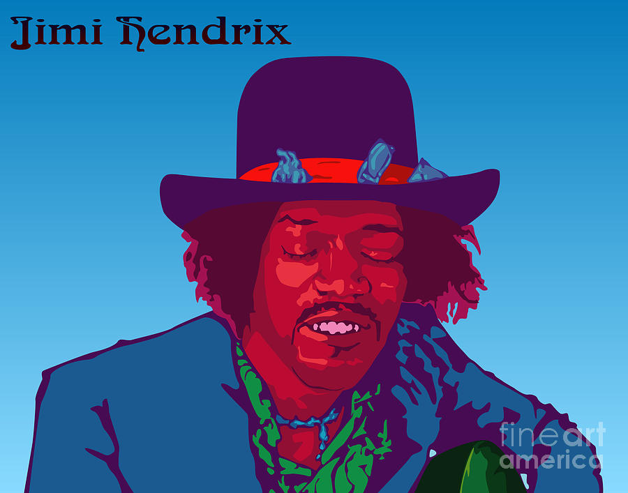 Jimi Hendrix Digital Art by Patrick Collins - Fine Art America