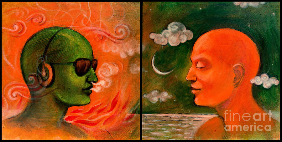 Juxtaposition Painting by Manish Kumar - Fine Art America