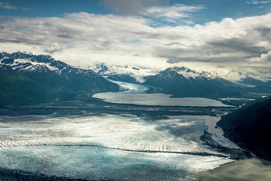 Knik Glacier And Chugach Mountains Photograph by Sarah Ann Loreth