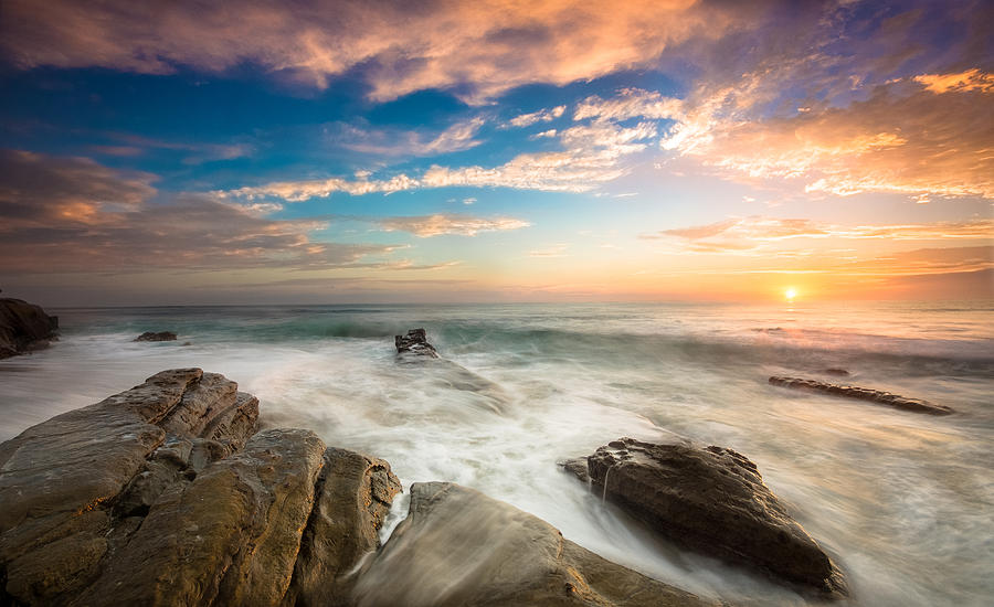 La Jolla Sunset Photograph by Lee Bertrand - Fine Art America