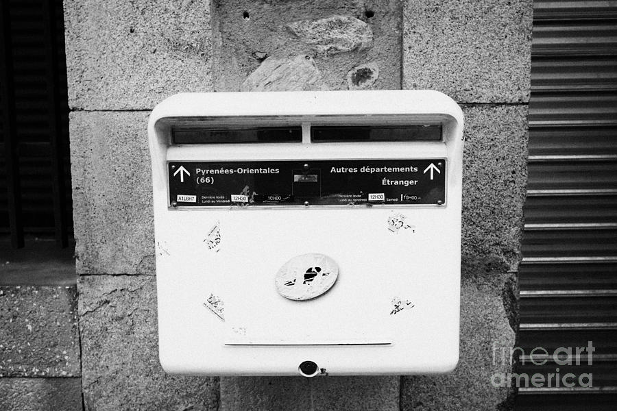 La Poste French Post Box In Mont-louis Pyrenees-orientales France ...