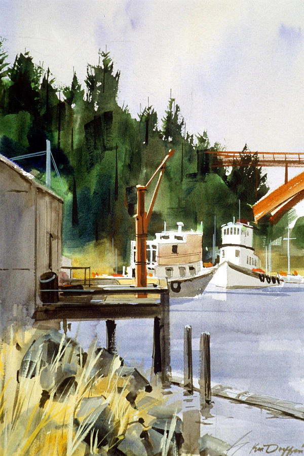 Laconner Dock Painting by Ken Duffin - Fine Art America