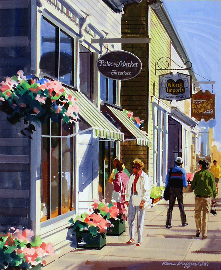 Laconner shops Painting by Ken Duffin | Fine Art America