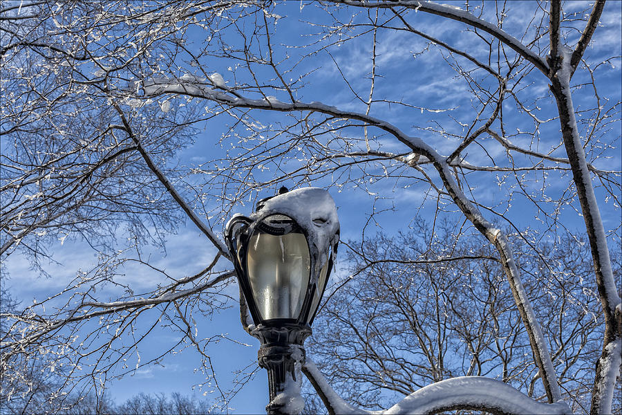 Lamp Post and Snow Photograph by Robert Ullmann | Pixels