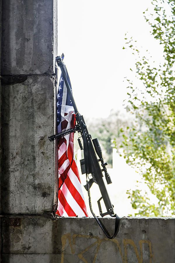 Large Caliber Sniper Rifle With Us Photograph By Oleg Zabielin Pixels
