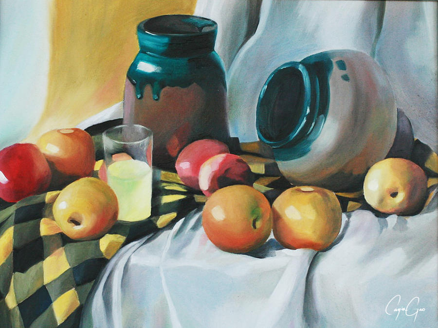 Large Still Life Painting by Cayla Gao - Fine Art America