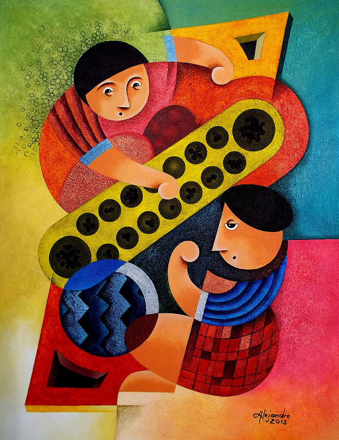 Larong Pinoy Sungka Painting - Larong Pinoy Sungka Fine Art Print