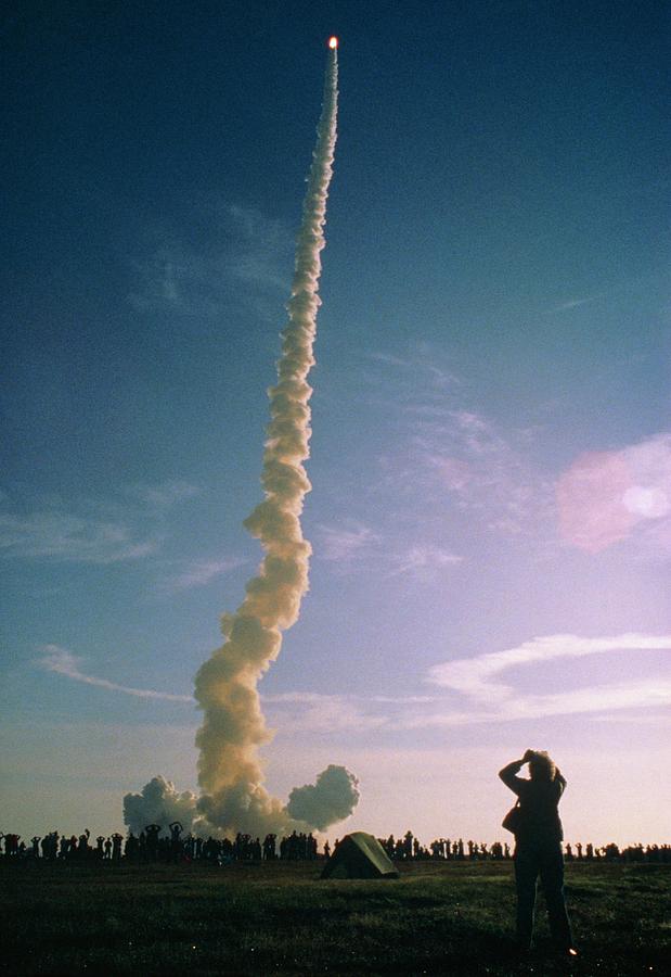 Launch Of First Space Shuttle Photograph by Peter Ryan/science Photo ...