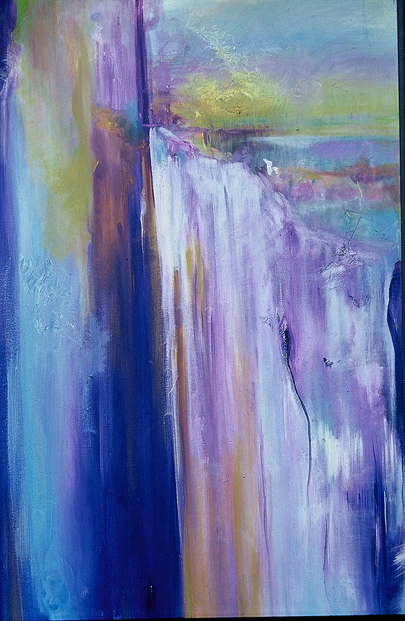 Lavender Falls Painting by Barbara Sarvis - Fine Art America