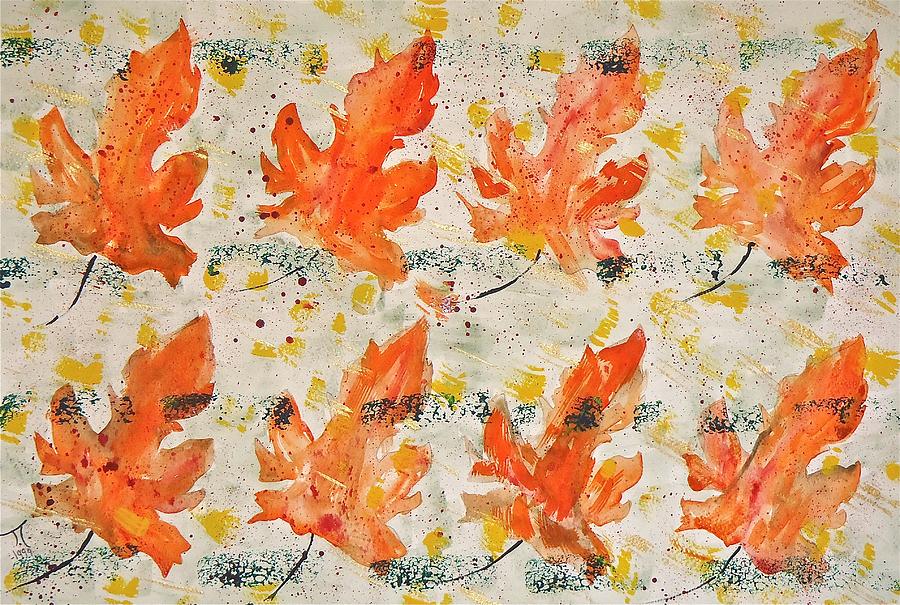 Leaf Pattern Painting by Troy Thomas - Fine Art America