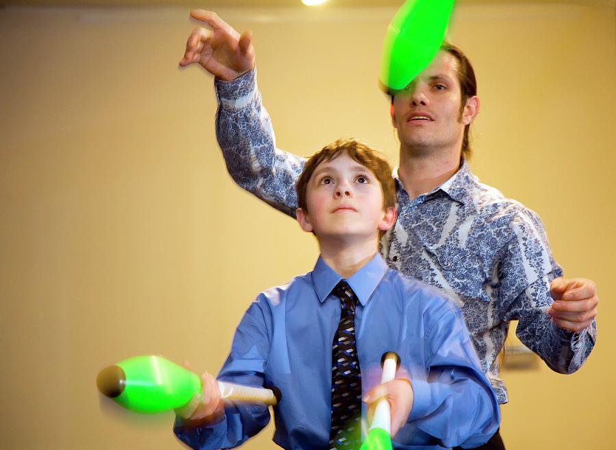 Learning To Juggle Photograph by Jim West - Fine Art America