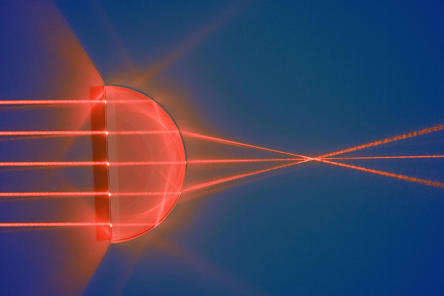 Light Rays Through Plano convex Lens Photograph By Science Stock