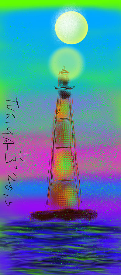 Lighthouse Moon Digital Art by Greg Liotta - Fine Art America