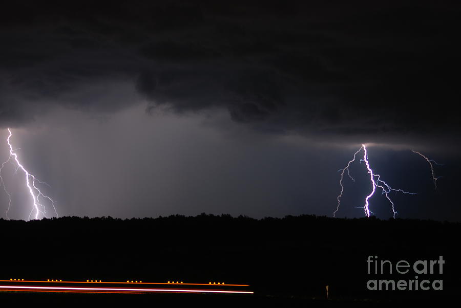 Lightning and Train Photograph by Tom Williams - Fine Art America