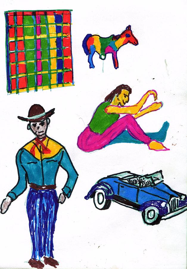 Live A Colorful Life Drawing by Clyde Stewart - Fine Art America