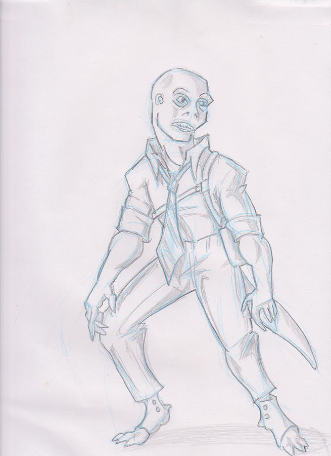 Lizard Detective Drawing by Joseph Shifflett - Pixels