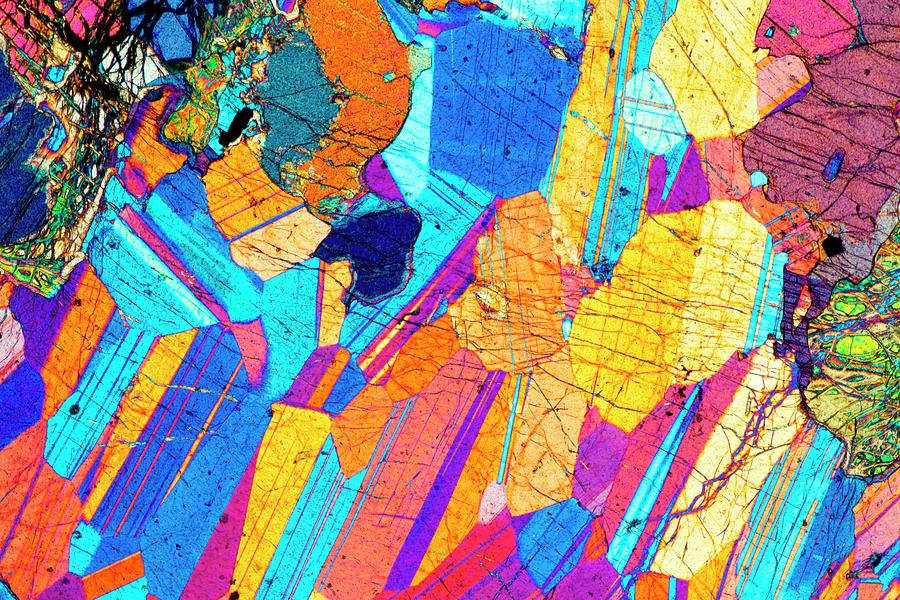 Lm Of A Thin Section Of Gabbro Rock Photograph by Alfred Pasieka/science Photo Library - Pixels