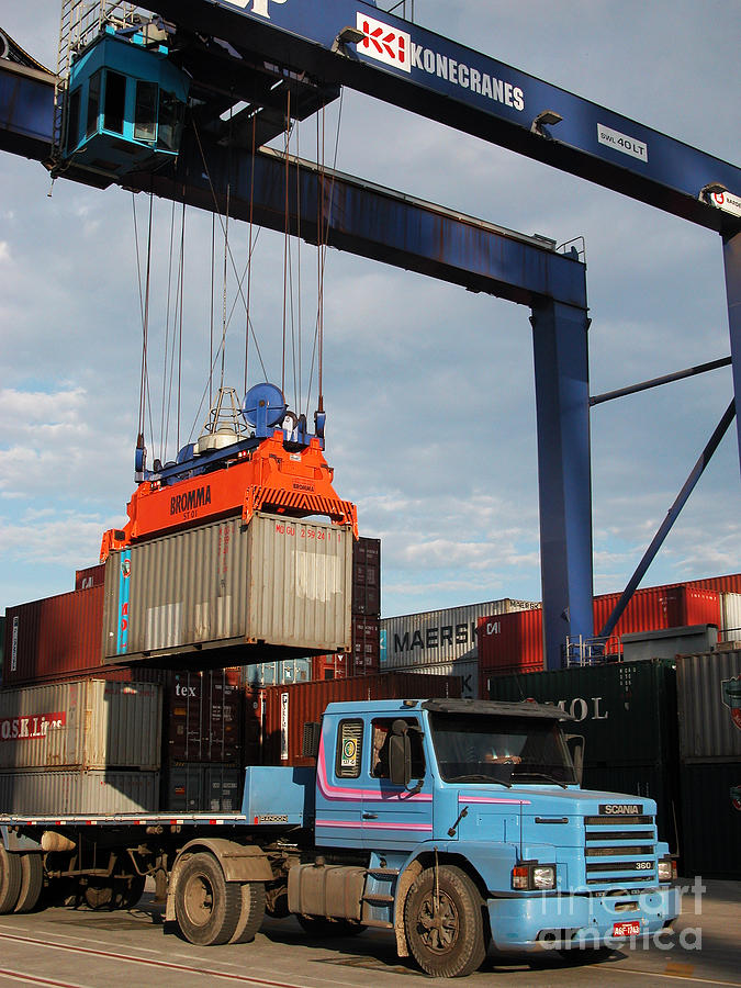 Loading Containers Photograph by Tim Holt - Pixels