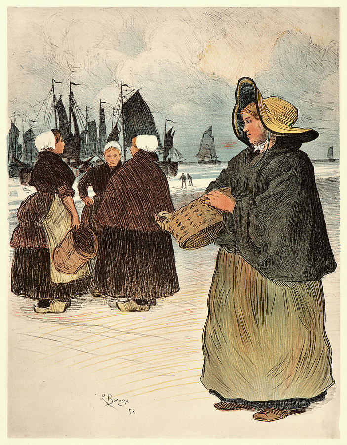 Louis Bourgeois French, Born 1873. Les Sardinières Drawing by Litz ...