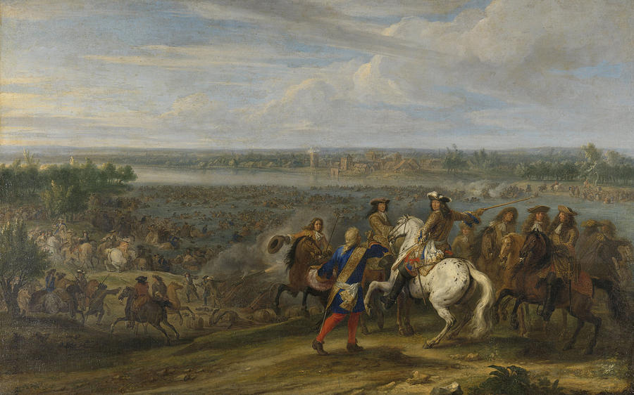 Louis Xiv Crossing Into The Netherlands At Lobith Drawing by Litz ...