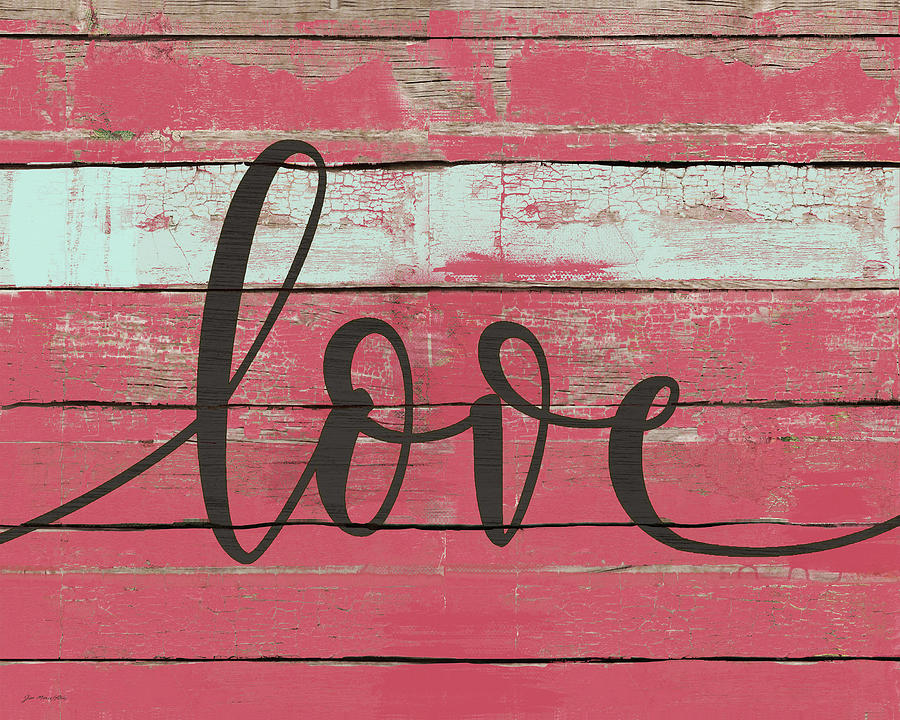 Love Script Painting by Jo Moulton - Fine Art America