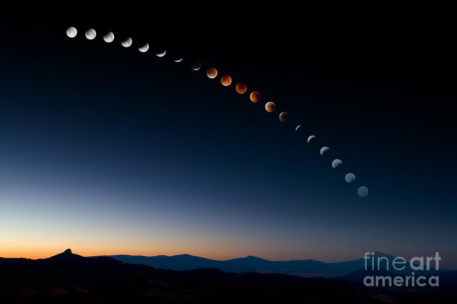 Lunar Eclipse Path Photograph by Sean Bagshaw - Fine Art America