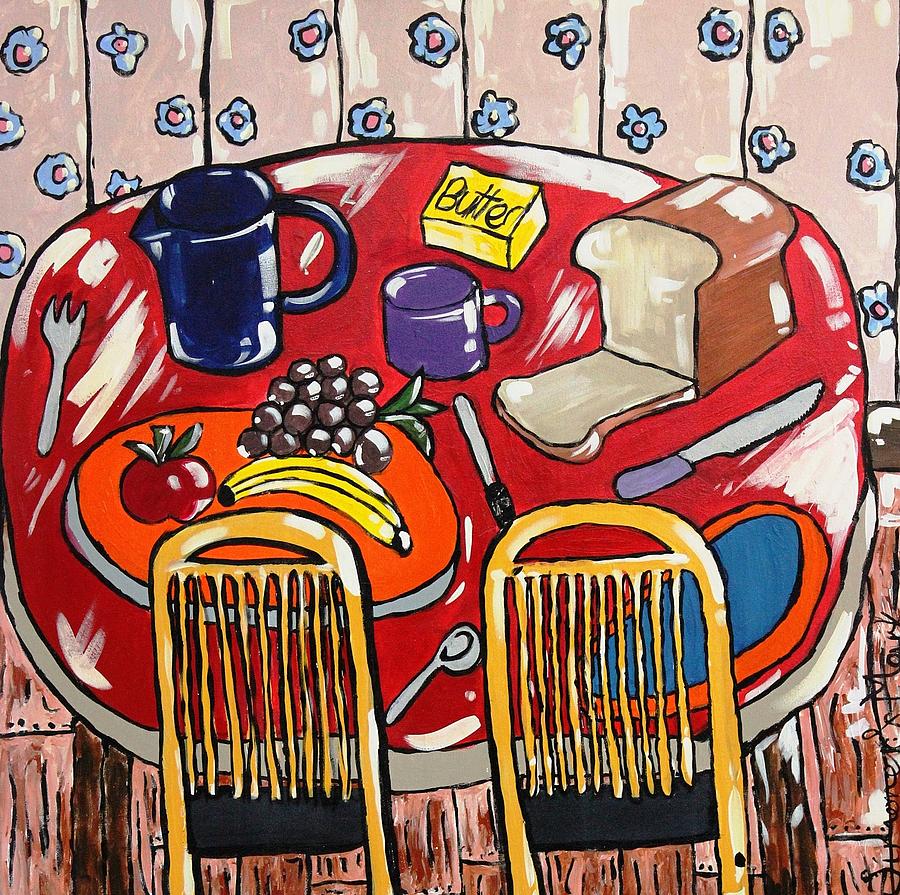 Lunch for Two Painting by Mark Watson | Fine Art America