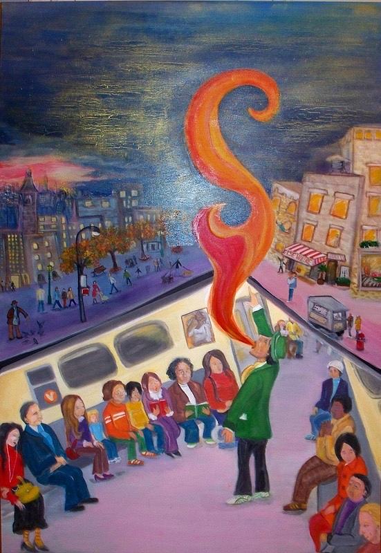 Magic Subway Painting by Limor Nesher - Fine Art America
