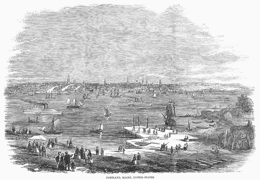 Maine Portland, 1858 Painting by Granger | Pixels Maine Portland, 1858 Painting by Granger | Pixels