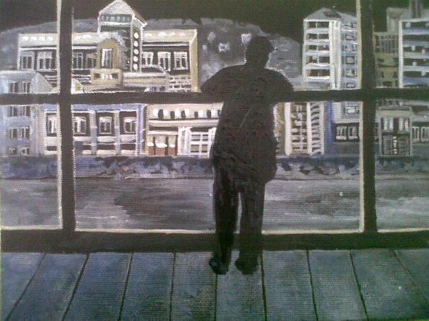 Man looking at life Painting by Lara Segal - Pixels