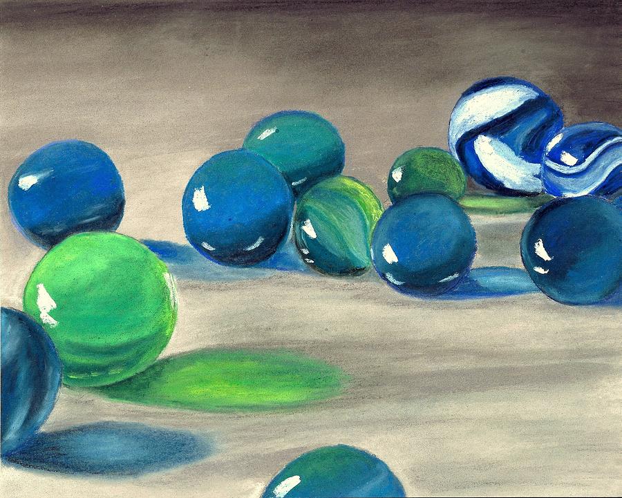Marbles Painting by Jay Johnston | Fine Art America