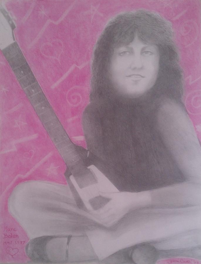 Marc Bolan Drawing by Jami Cirotti - Fine Art America