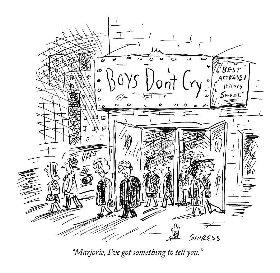 Marjorie, I've Got Something To Tell You Drawing by David Sipress - Pixels