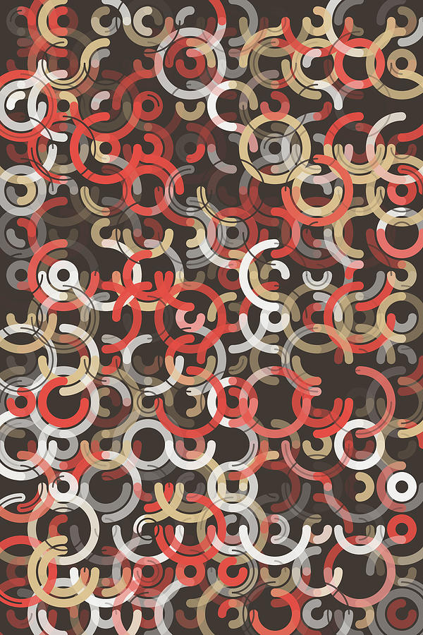 Mechanic Geometric Circle Segment Pattern Digital Art by Frank Ramspott ...