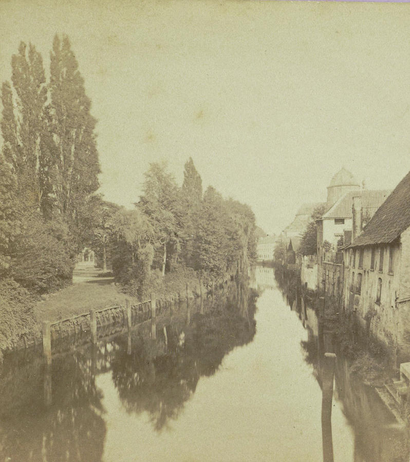 Mechelen, The Dyle River And The Botanical Garden Drawing by Artokoloro ...