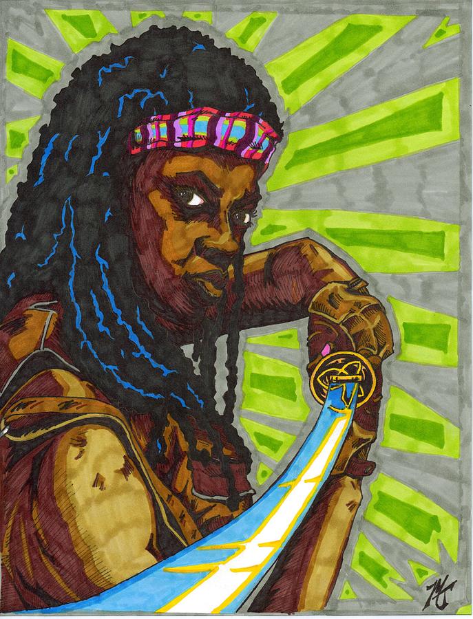 Michonne Drawing by Michael Toth - Fine Art America