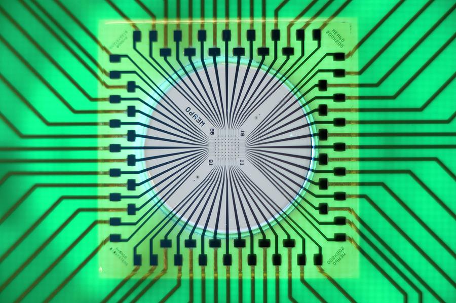 Micro-electrode Array Biochip Photograph by Philippe Psaila/science ... Micro-electrode Array Biochip Photograph by Philippe Psaila/science ...