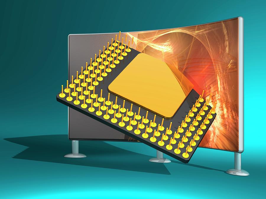 Microprocessor Research Photograph by Laguna Design/science Photo Library