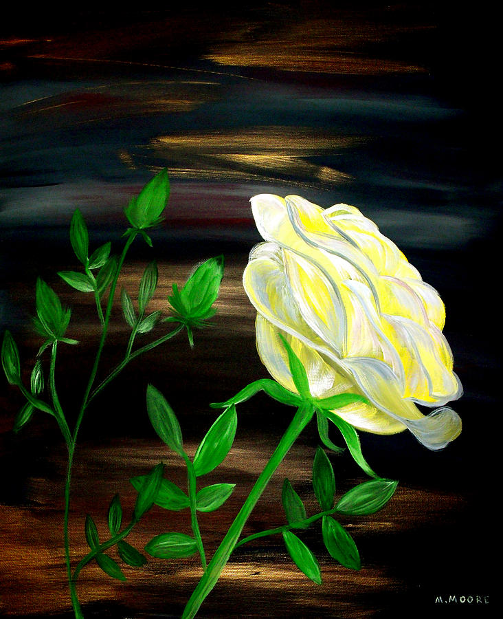 Midnight Rose Painting by Mark Moore | Fine Art America