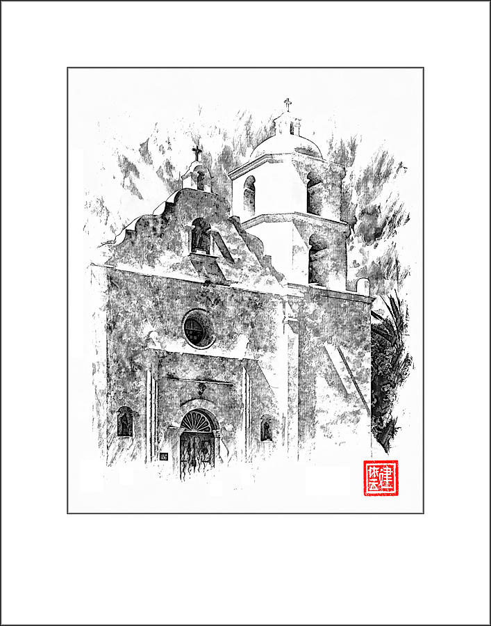 Mission San Luis Rey Digital Art by Ken Evans - Fine Art America